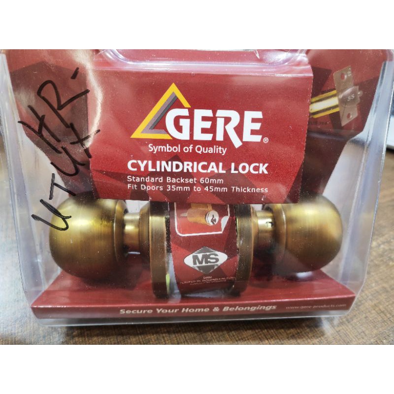 LS GEMILANG UNOIN CYLINDER DOOR LOCK Cylindrical Door Lock Set ( Round ...