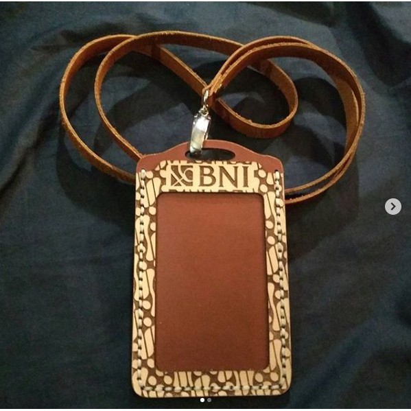 Premium Leather Id Card with Batik Motif / Best Leather Id Card ...
