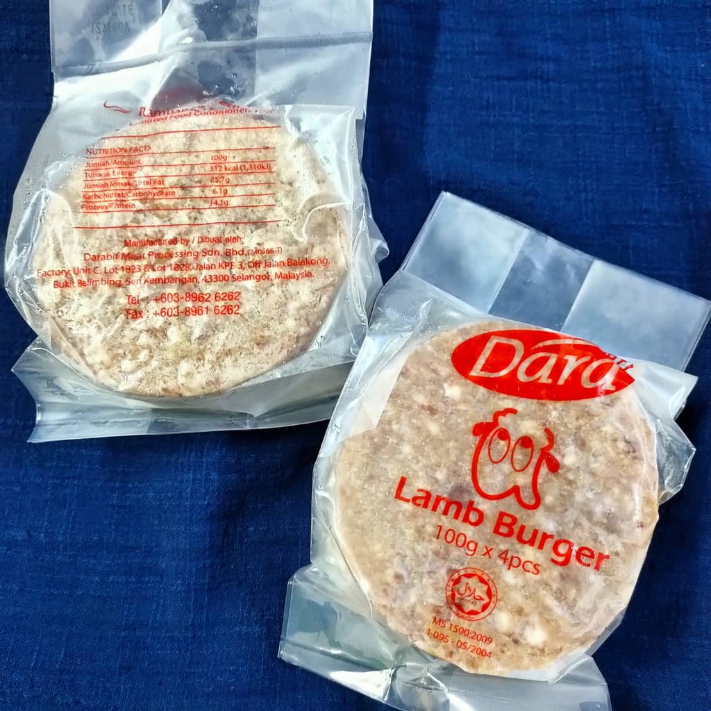 DARA Premium Burger Patty Daging HALAL Frozen 100% Meat | Shopee Malaysia