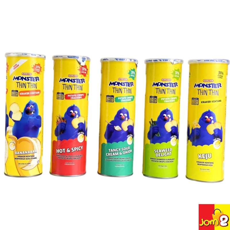 Mamee Monster Thin Thin Potato Crips Crackes (100g) | Shopee Malaysia