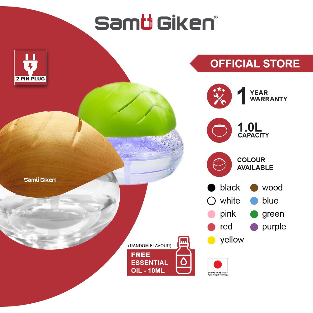Samu Giken Watering Air Revitalisor Aroma Purifier Diffuser with LED Light (1 LITER) | Shopee ...
