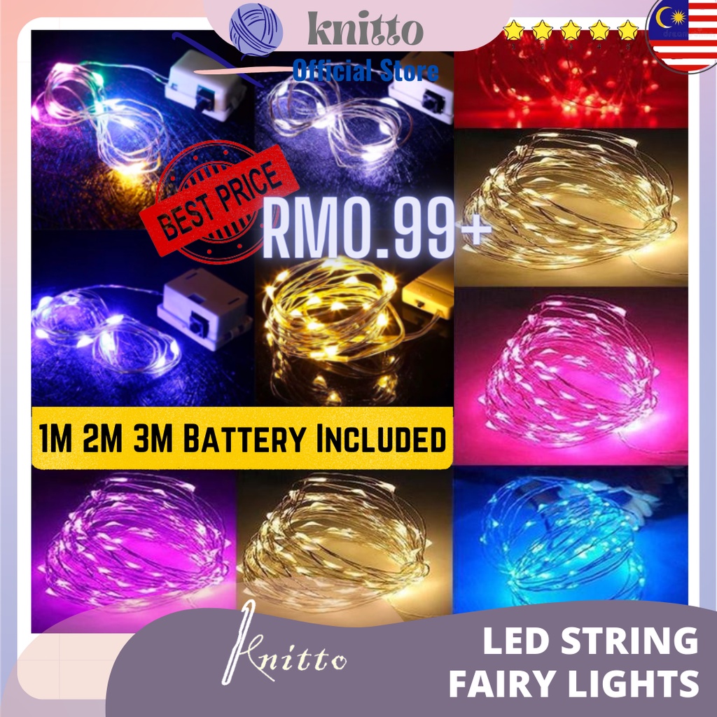 LED Light Fairy Light String DIY Lampu Bateri Hiasan Bilik Led Lighting ...