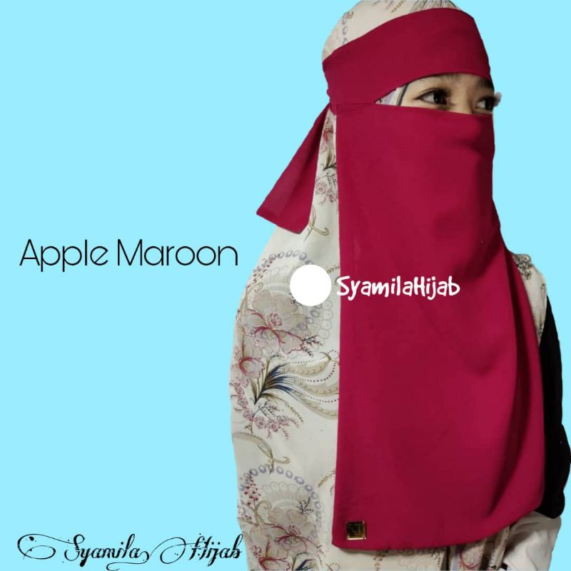 🥰 niqab ninja apple maroon niqab basic ready stock malaysia😍 niqab ...