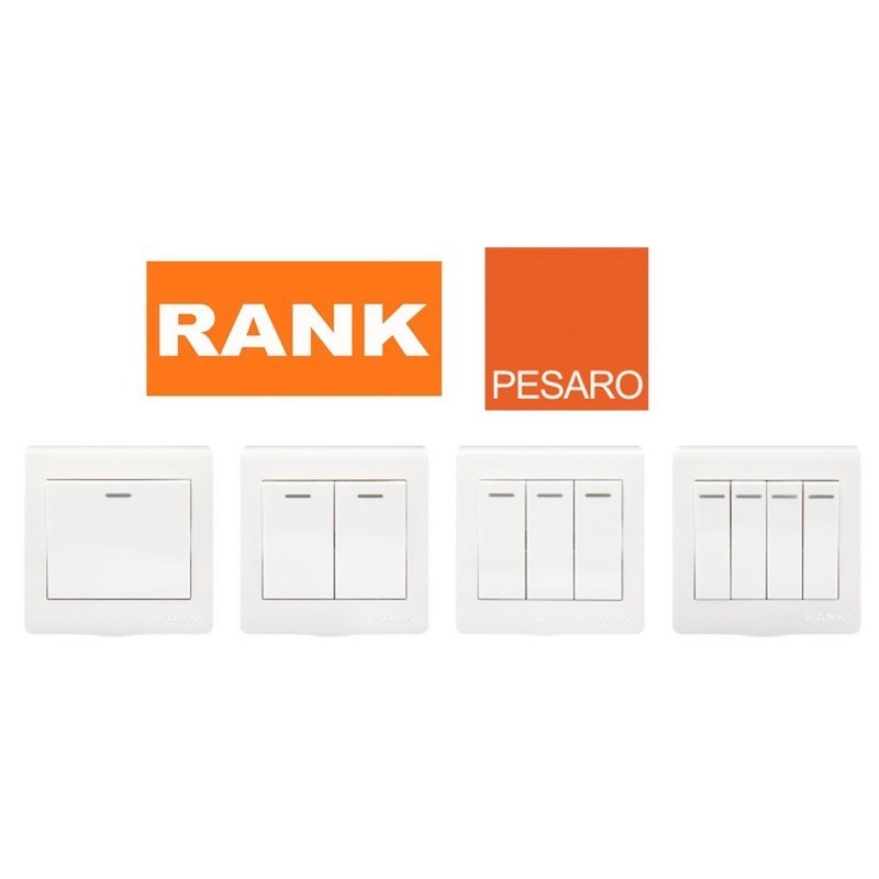 Rank Pesaro Series Switch 1 Gang / 3 Gang / 4 Gang | Shopee Malaysia