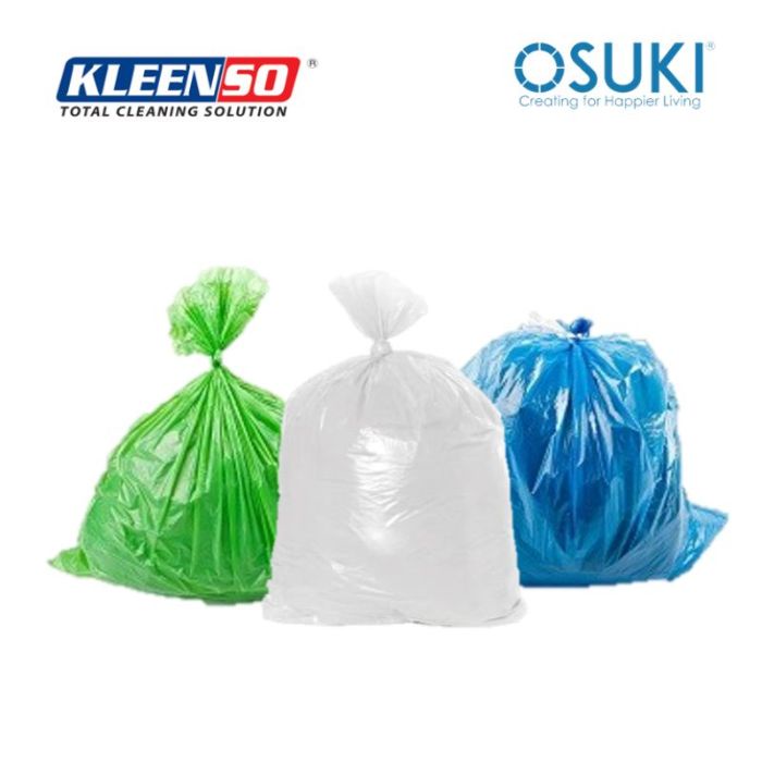 KLEENSO Garbage Plastic Bag Dustbin Oxo-Biodegradable (3 Rolls x 10 Pcs ...