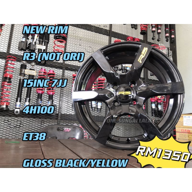 NEW RIM R3 WHEELS 15INC WIRA SAGA BLM FLX SATRIA | Shopee Malaysia