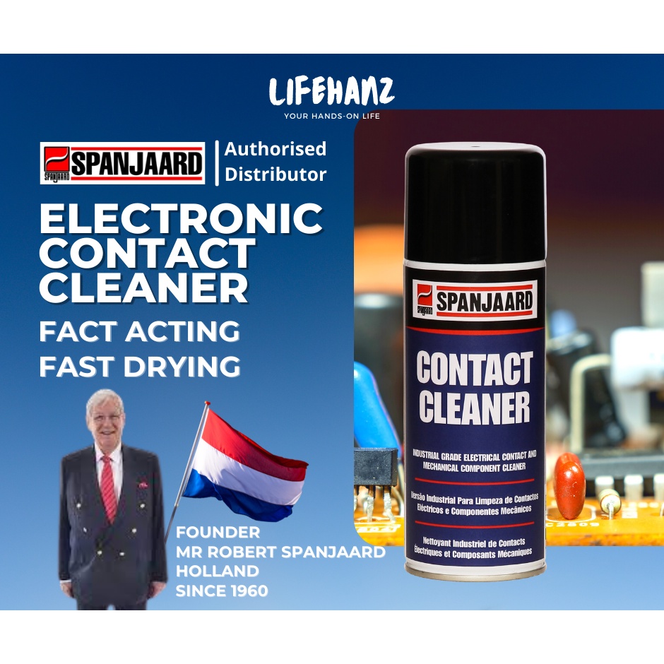Spanjaard Fast Drying Contact Cleaner Spray (400ml) - Fast Acting and ...