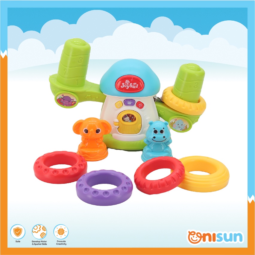【Ready Stock】Baby Rocking Ring toss Balancing Scale with Light and ...