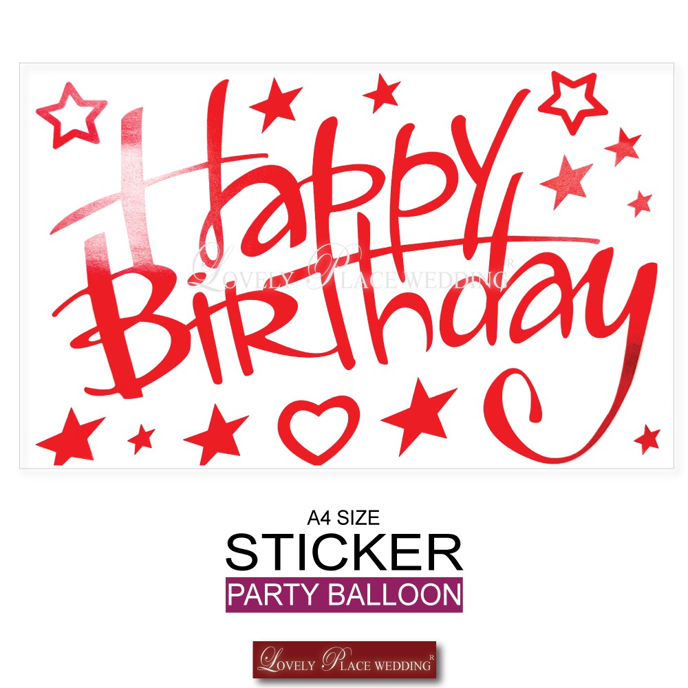 STICKER BALLOON A4 SIZE HB02 RED | Shopee Malaysia
