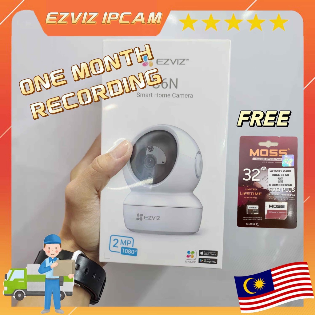 EZVIZ C6N - Smart Wi-Fi Pan & Tilt Camera IPCAM CCTV [Malaysia Version 🇲🇾] | Shopee Malaysia