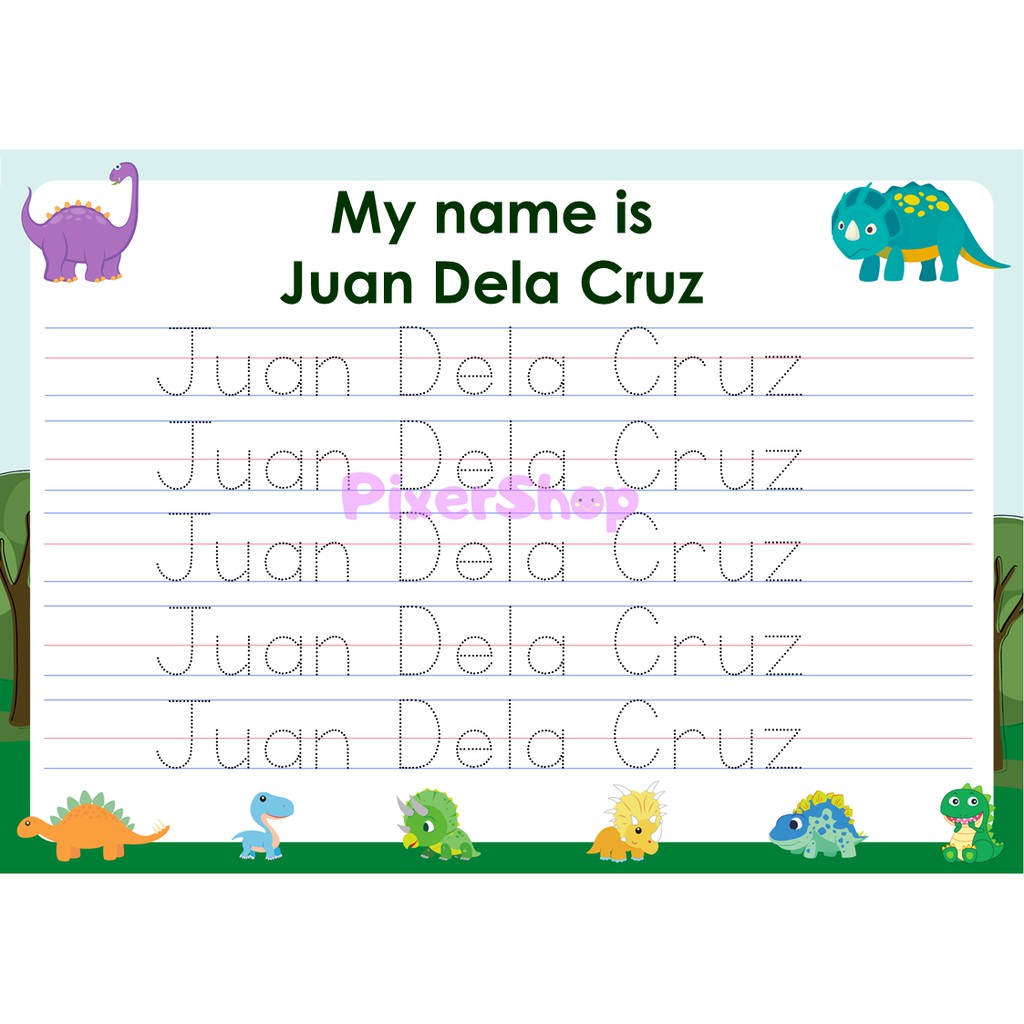 Reusable Laminated Name Tracing Mat for Kids A4 size | Personalized ...