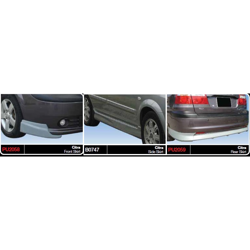 Naza Kia citra OEM bodykit body kit front side rear skirt lip rear roof ...