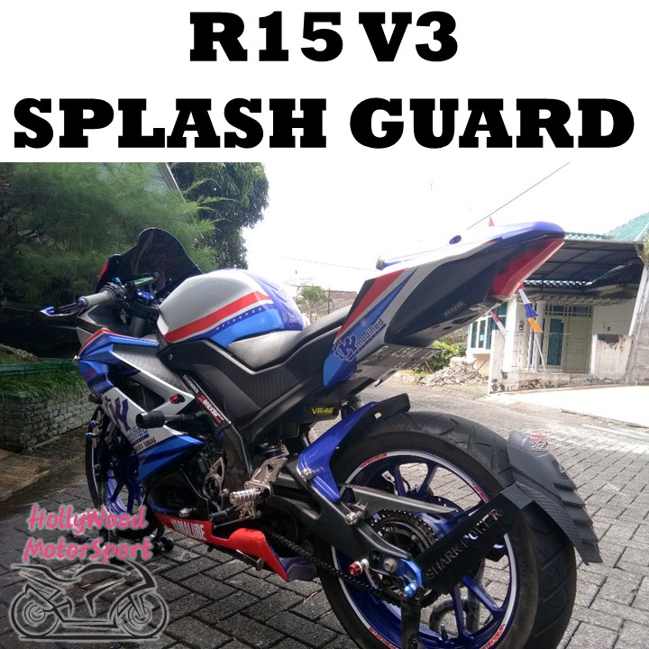 SPLASH GUARD YAMAHA R15 R15M MT15 TAYAR MUDGUARD BELAKANG RODA REAR ...