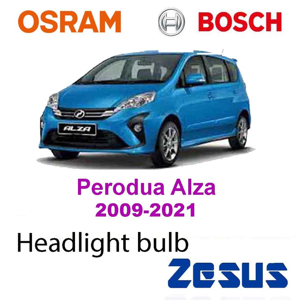 Bosch Osram Halogen Headlight Headlamp Fog lamp Bulb type- Perodua Alza ...