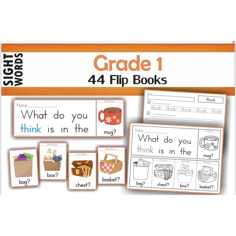 Grade 1 English Sight Word Flip Book pdf Kindergarden English Flip Book ...