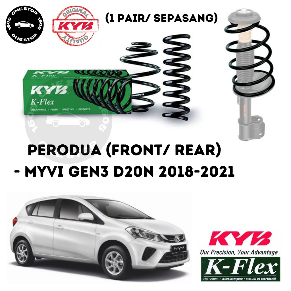 PERODUA MYVI GEN3 D20N 2018-2022 DEPAN/ BELAKANG KYB KAYABA KFLEX COIL ...