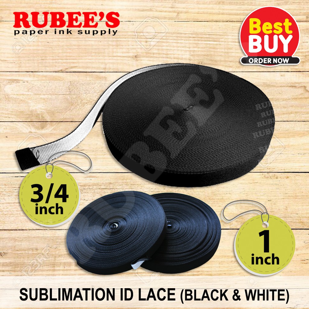 SUBLIMATION ID LACE BLACK MATTE 1INCH AND 3/4 INCH | Shopee Malaysia