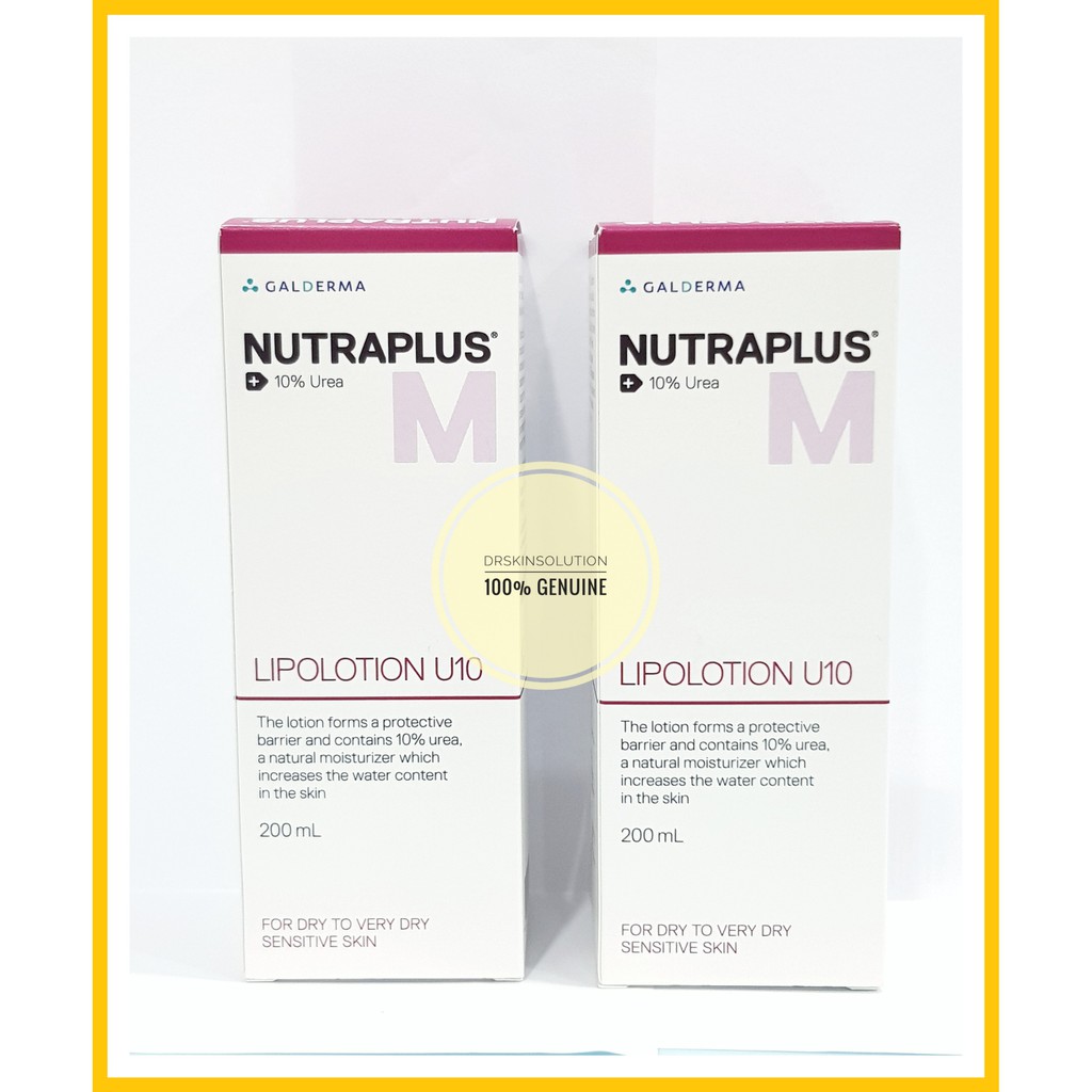 Galderma Nutraplus M 10 % Urea Lipolotion U10 - 200ml X 2 UNITS ...