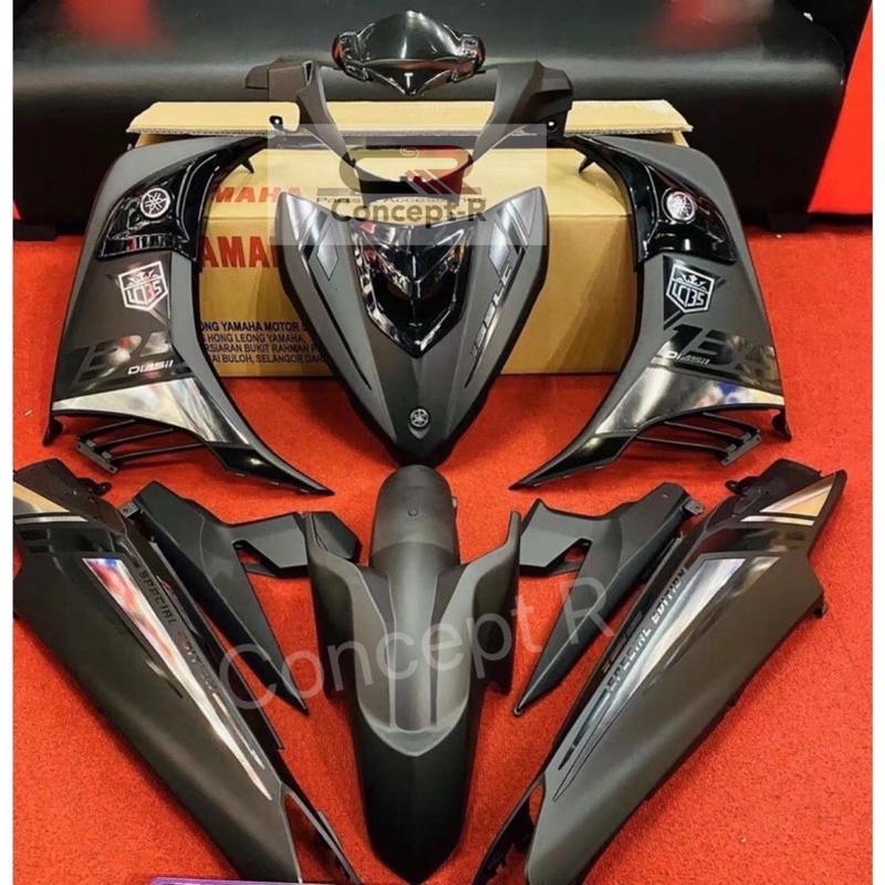 HLD Cover Set Matt Black LC135 V2/V3/V4/V5/V6/V7 Sticker Chrome | Shopee Malaysia