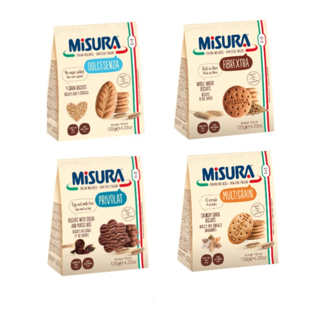 Original MISURA Assorted Whole Wheat Biscuit Halal Biskut Made in Italy ...