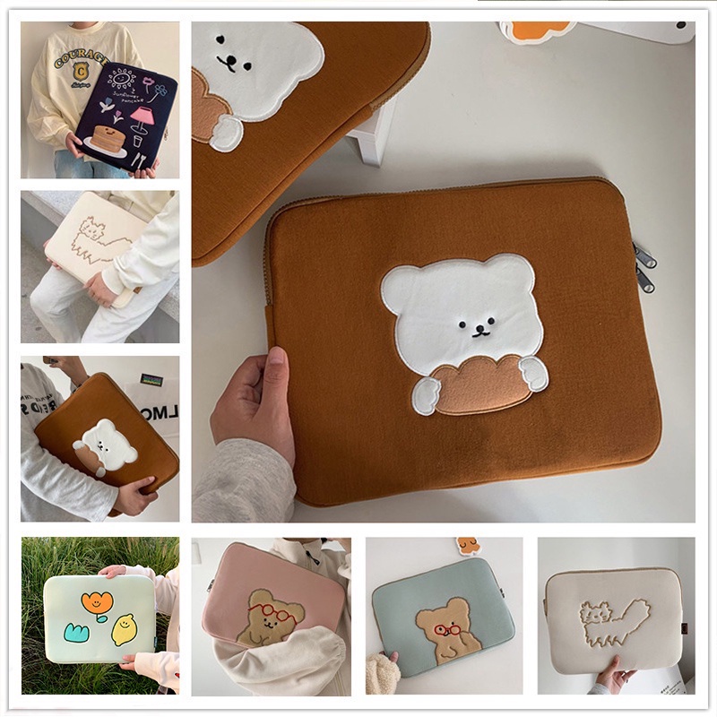 Cute Cartoon Soft Laptop Bag with Velvet Lining for 13/13.3/14/15.4/15 ...