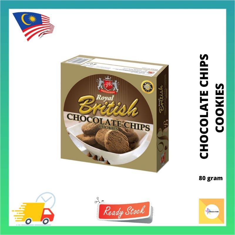 GPR Royal British Chocolate Chips Cookies 80 Biskut Biscuit Weeding ...