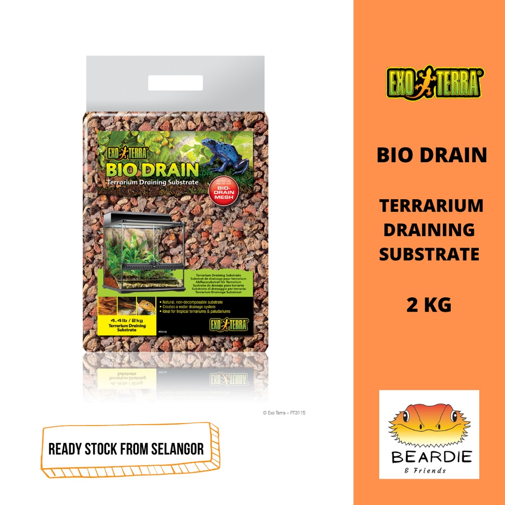 EXO TERRA BIO DRAIN TERRARIUM DRAINING SUBSTRATE 2KG (PT3115) | Shopee ...