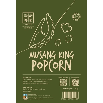 Musang King Durian Popcorn 125g HALAL | Shopee Malaysia