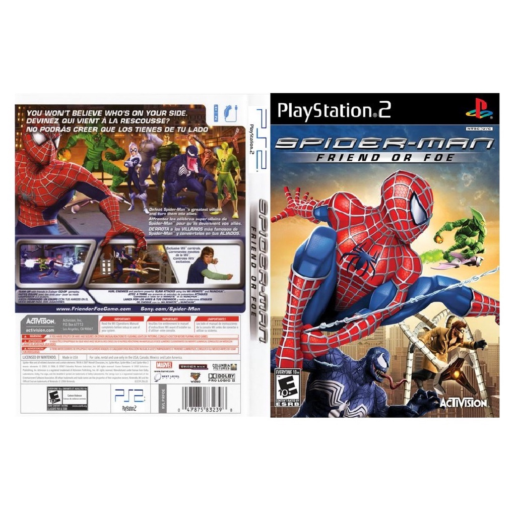 🔥PS2 CD DVD Games🔥 Spiderman Friend or Foe (DVD Game) | Shopee Malaysia