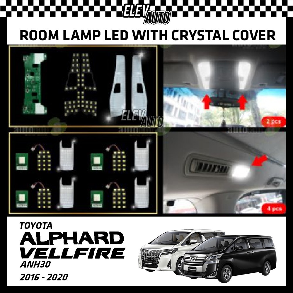 Toyota Alphard / Vellfire ANH30 2016-2021 Room Lamp LED With Crystal ...