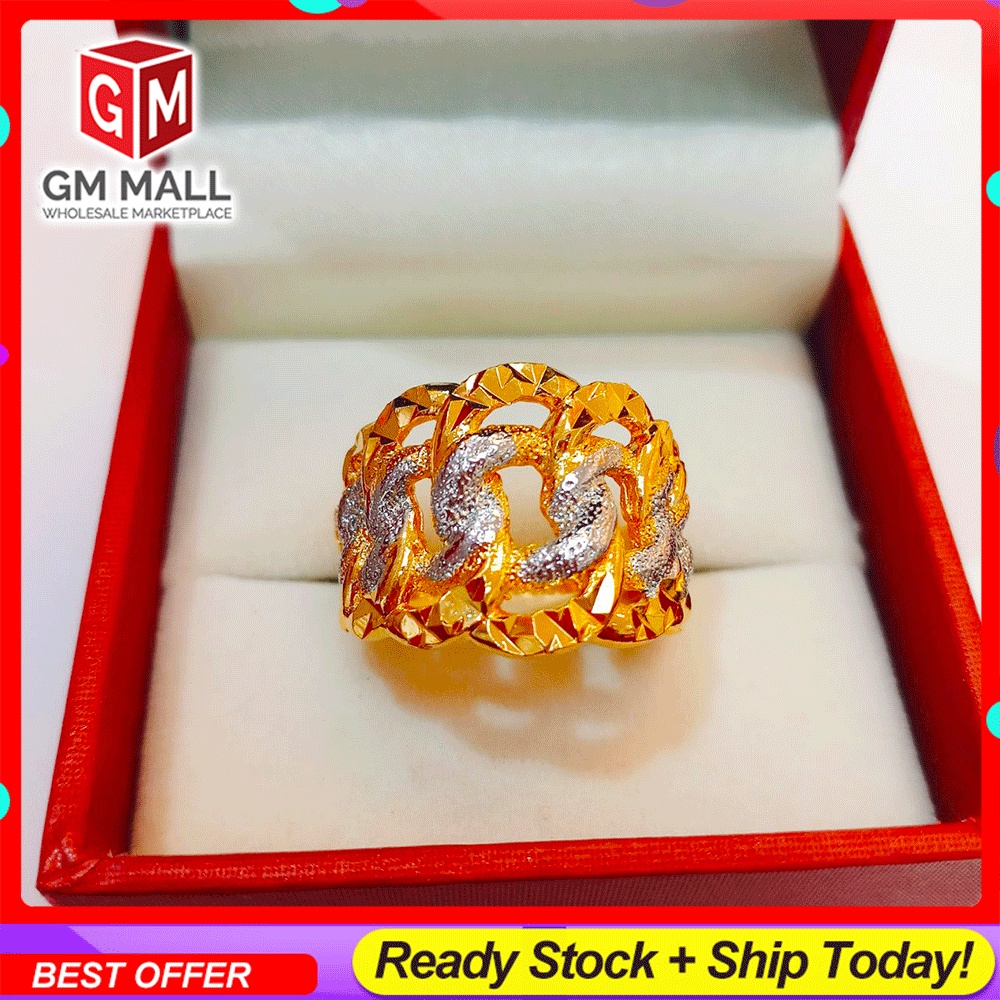 Cop 916 Emas Bangkok Emas Korea GM Mall Ring Gold Plated - Cincin Emas ...