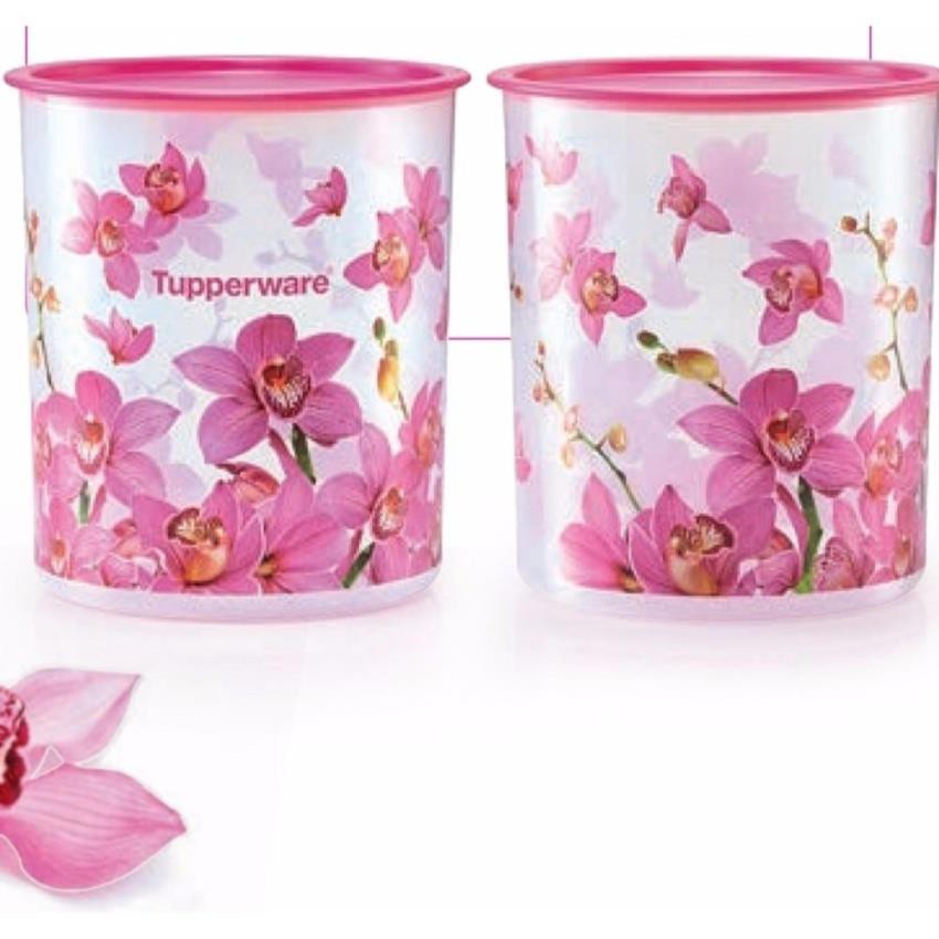 Tupperware Orchid Elegance One Touch Canister Large 4.3L (1) | Shopee Malaysia