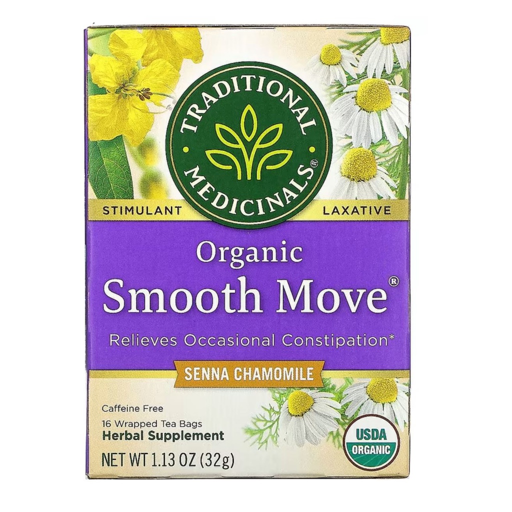 Traditional Medicinals, Laxative Teas, Organic Smooth Move, Caffeine ...
