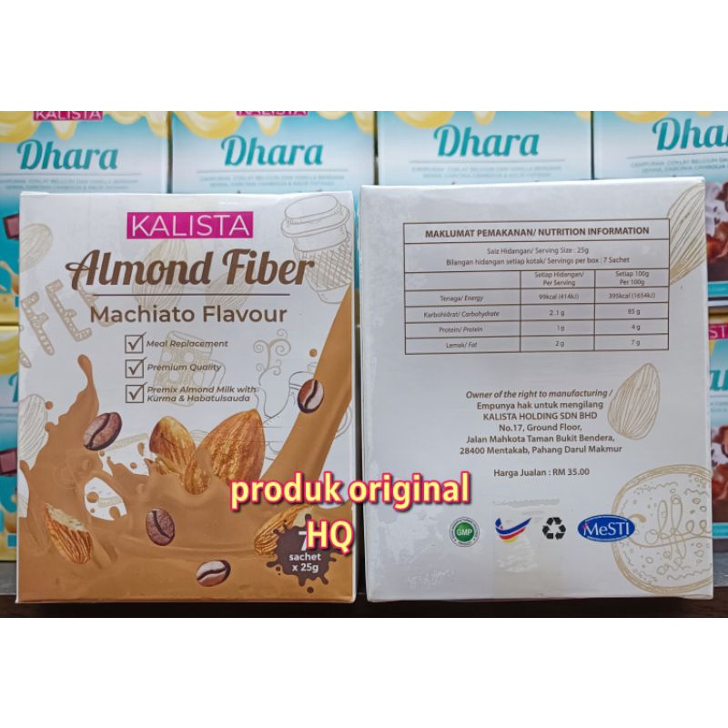 Kalista Almond Fibre 7 sachet original dri hq kalista kurus fiber ...