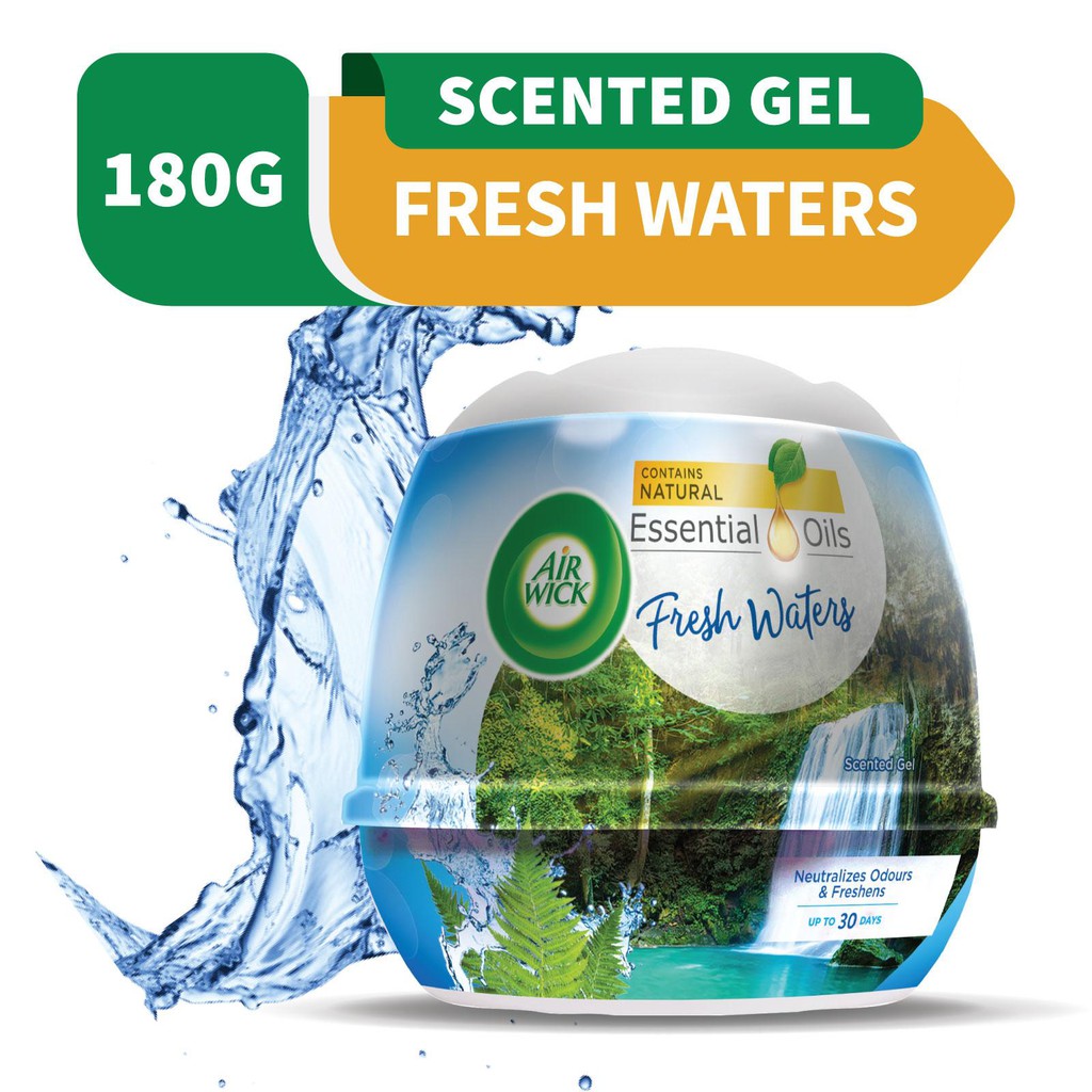 Air Wick Life Scents Air Freshener Scented Gel Cone 180g- Fresh Water ...