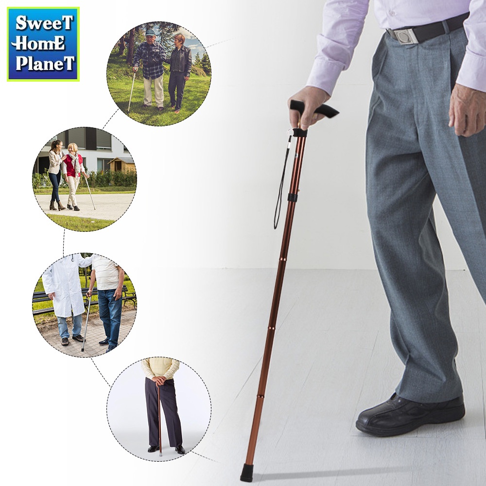 Height Adjustable Medical Foldable Flexible Cane Walker Crutch Aid ...