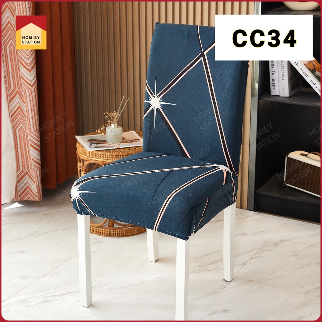 Dining Chair Cover Sarung Kerusi Chair Cover Corak Stretch Elastic ...