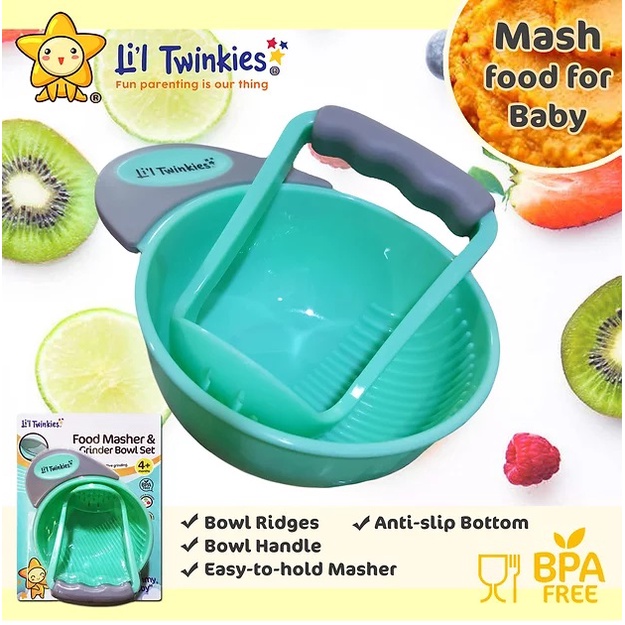 Li'l Twinkies Food Masher & Grinder Bowl Set | Shopee Malaysia