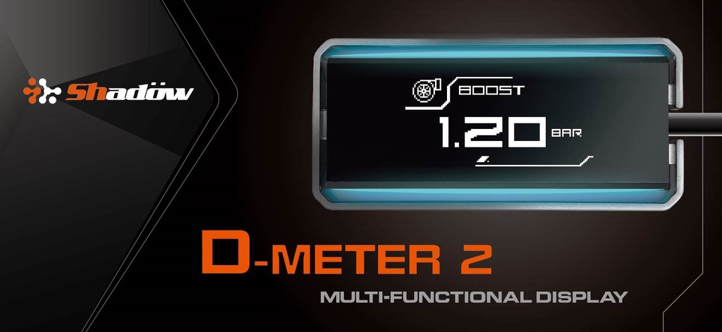 Shadow D-METER II Ten-In-One Multi-Industrial Display Water Temperature Gauge DSG Oil Gearbox ...