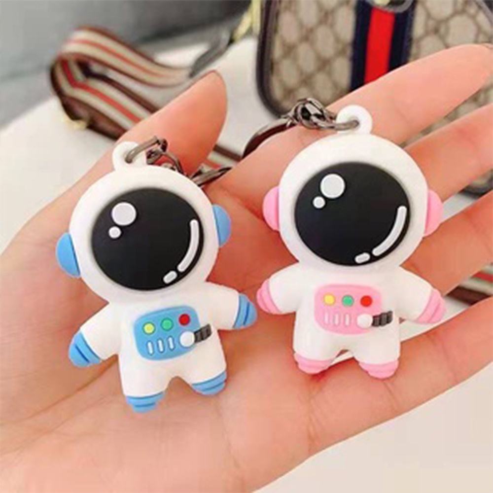 BC Rainbow PVC Unicorn Keychain 3D Cartoon Astronaut Dino for Kids Men ...