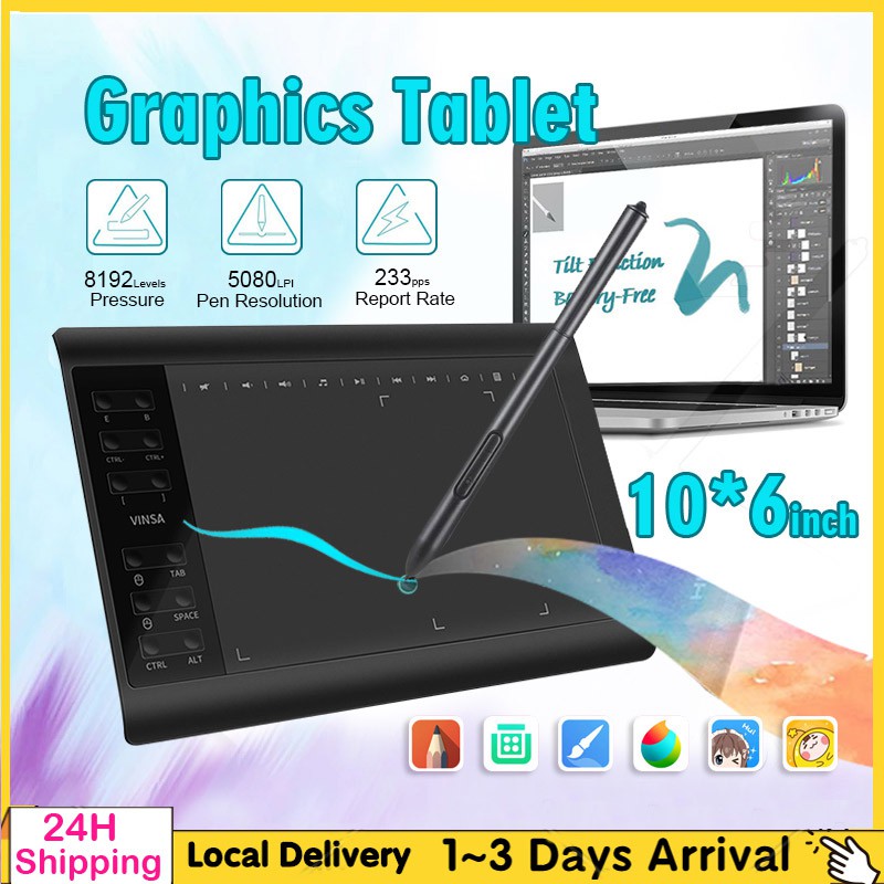 Digital Drawing Tablet With Pen Drawing Pad For PC Android Graphic ...