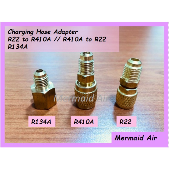 Charging Hose Adapter R134 / R410 / R22 // Aircond Charging Valve Hose ...
