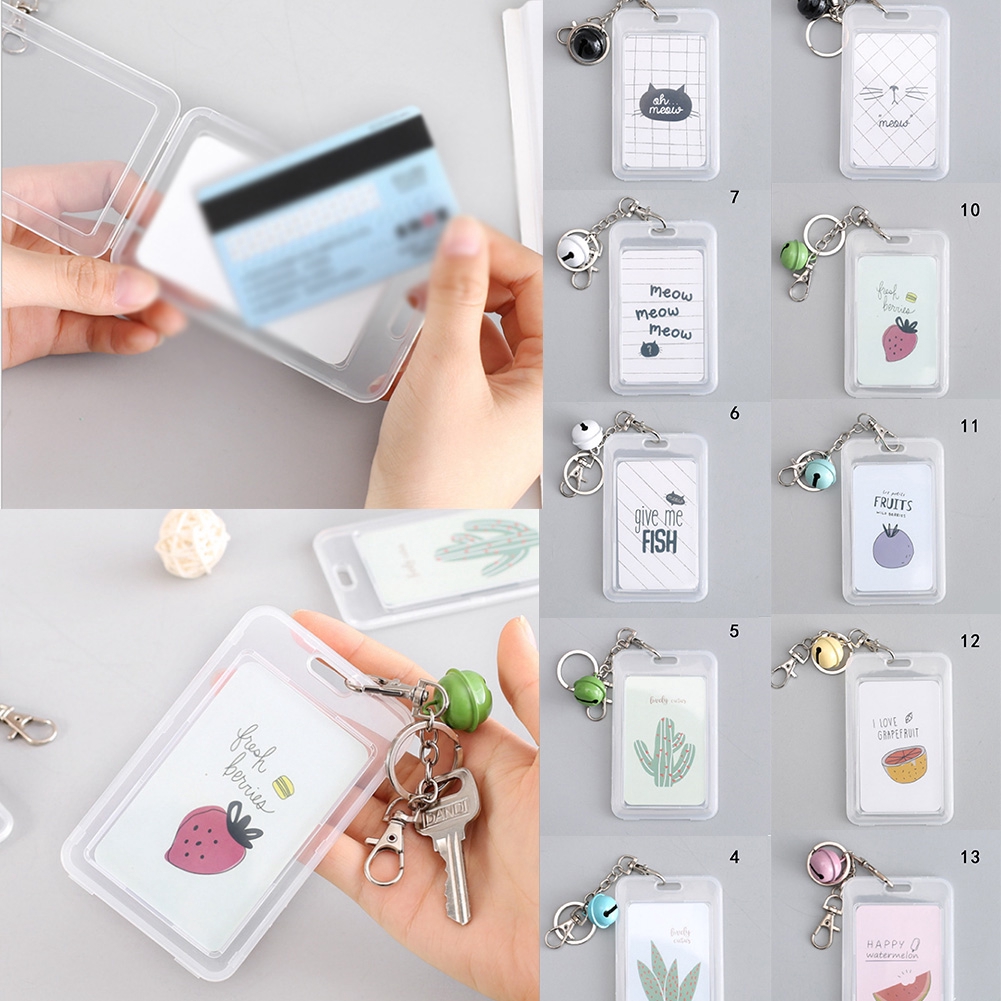 Credit Card Holder Transparent Cover Case Keeper Unisex Cute Cactus ...