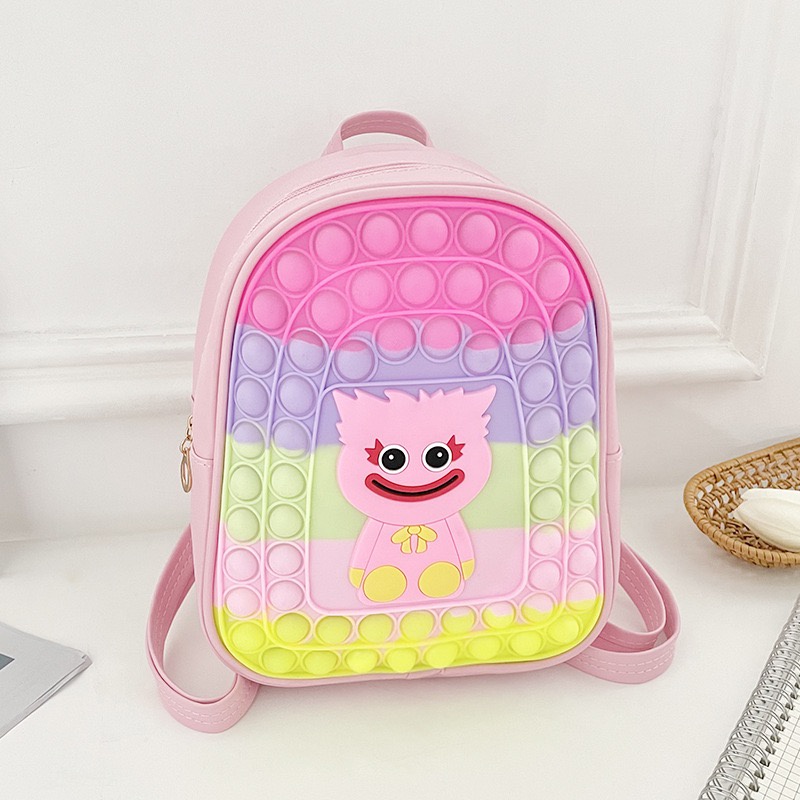 🐳Pop It Backpack Fidget Toy Unicorn Peripheral Poppy time Pop Bookbag ...
