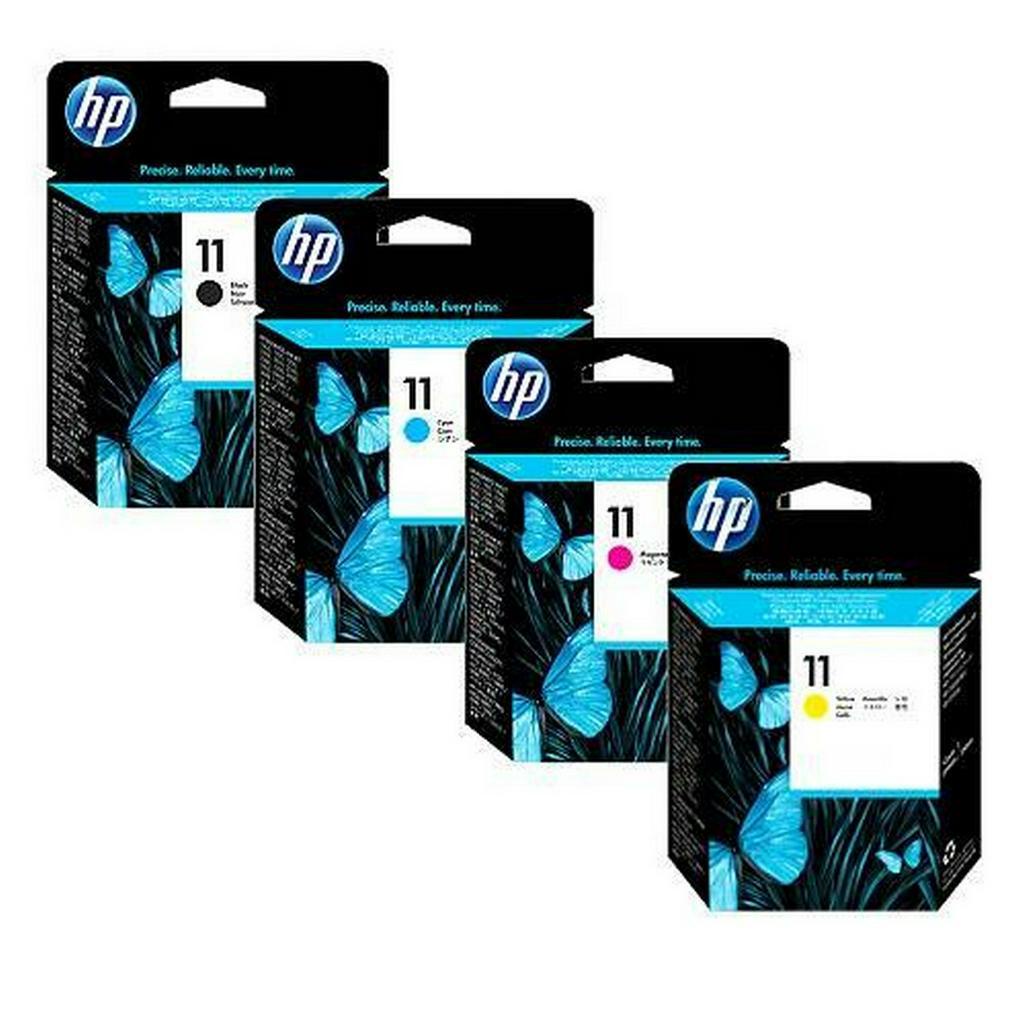 HP 11 Printhead C4810A + C4811A + C4812A + C4813A Combo Set Original ...