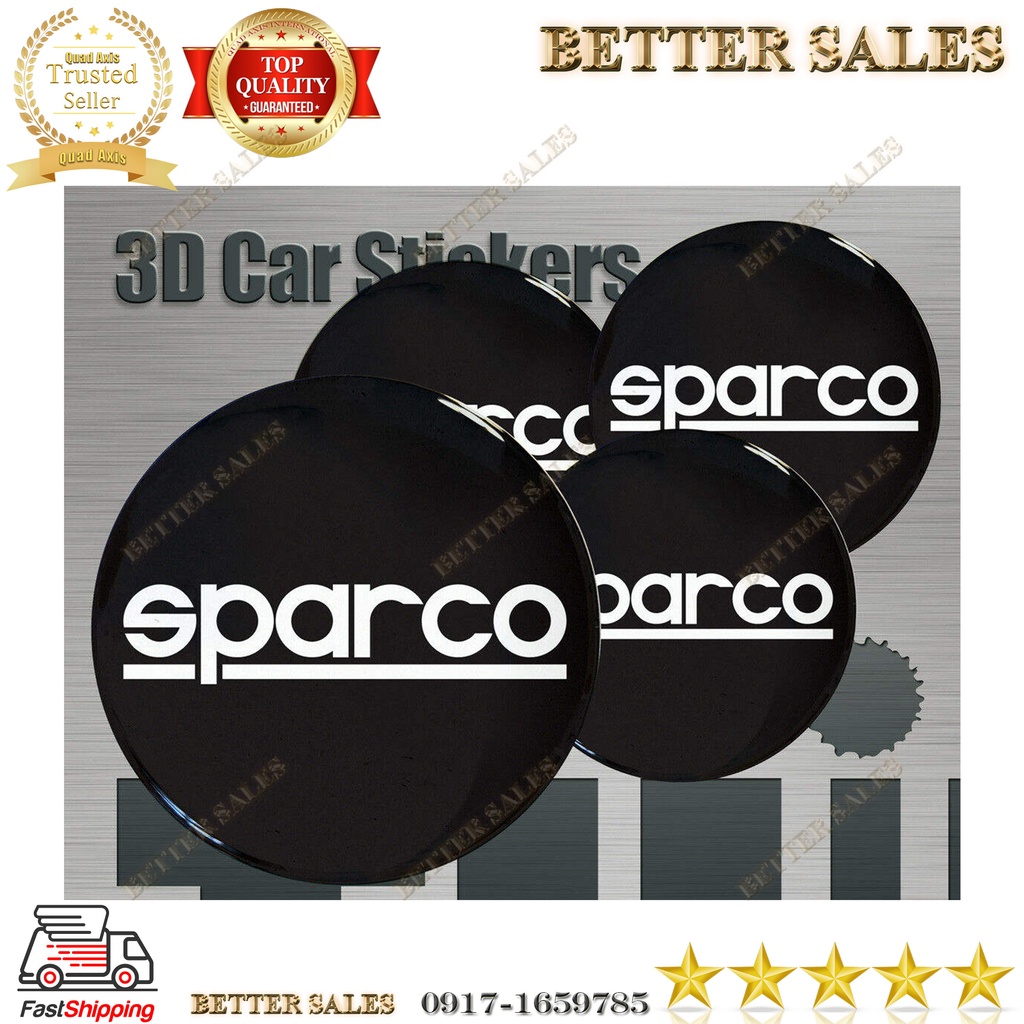 SPARCO CAR CENTER CAP EMBLEM 3D (4 PCS) | Shopee Malaysia