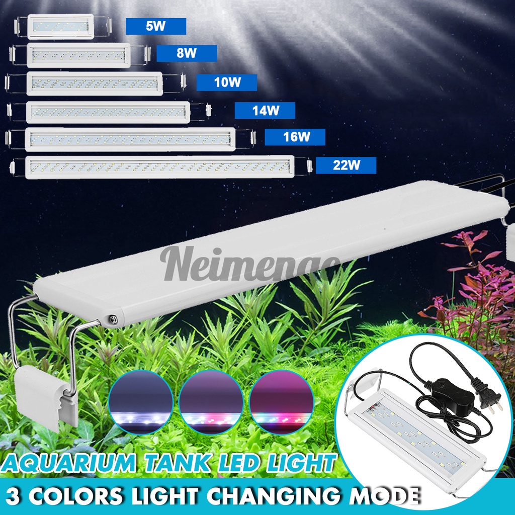 LED Aquarium Lighting Bar Fluorescent Tank Plants Grow Lamp 20-60CM ...