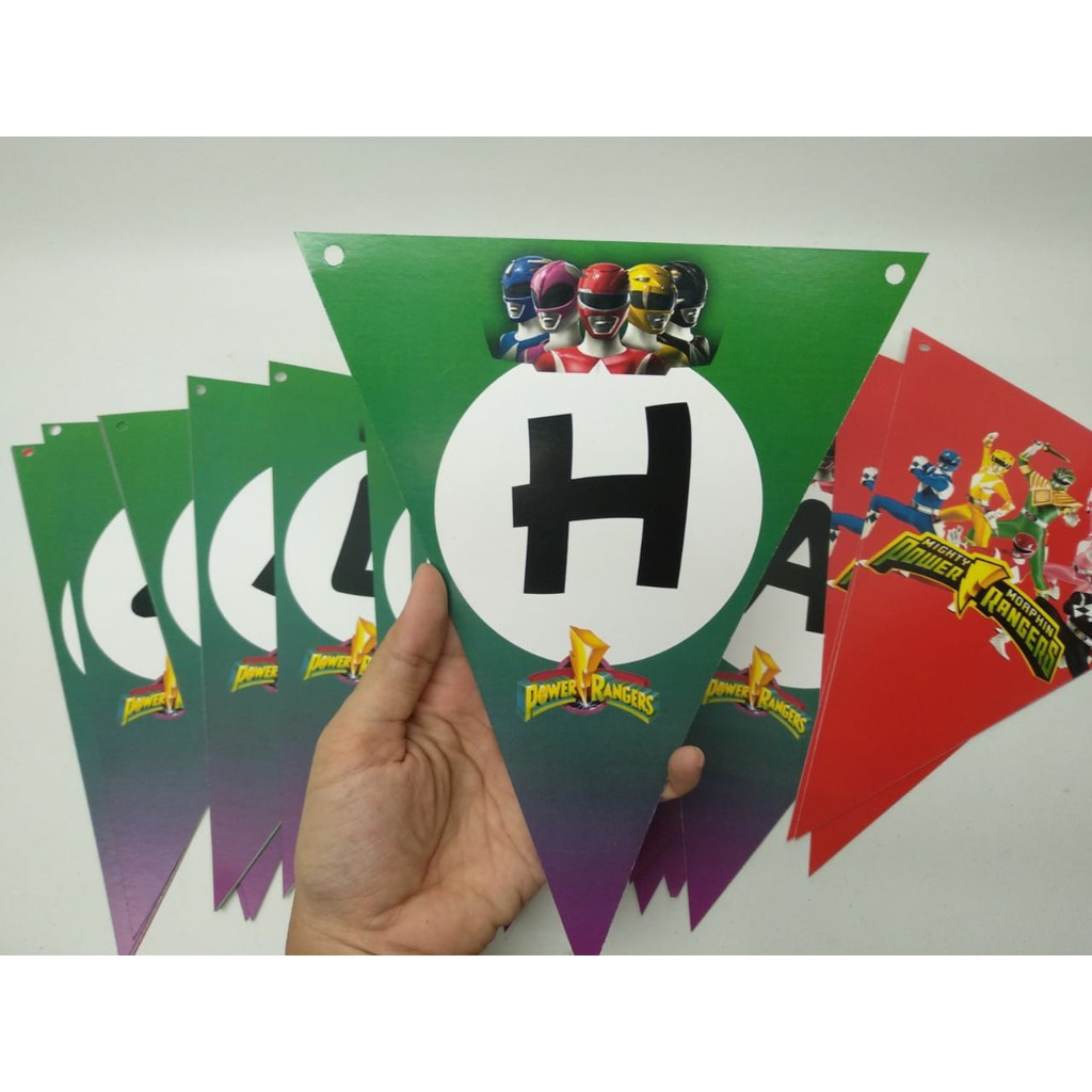 Bunting Flag Custom Power Ranger Character/Banner Flag Custom Power ...
