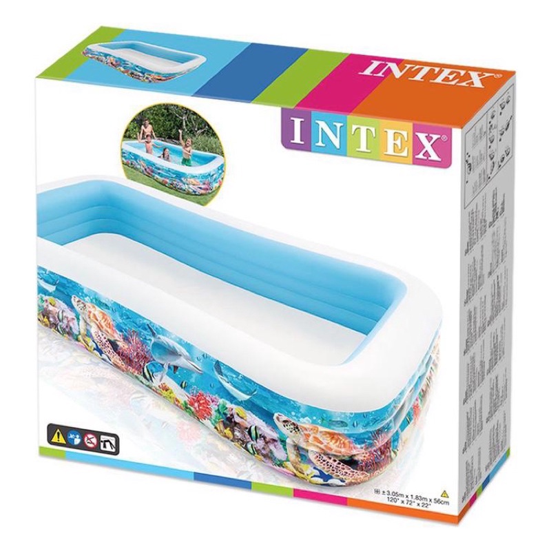 Intex Inflatable Swimming Pool 305cm Family Set | Shopee Malaysia