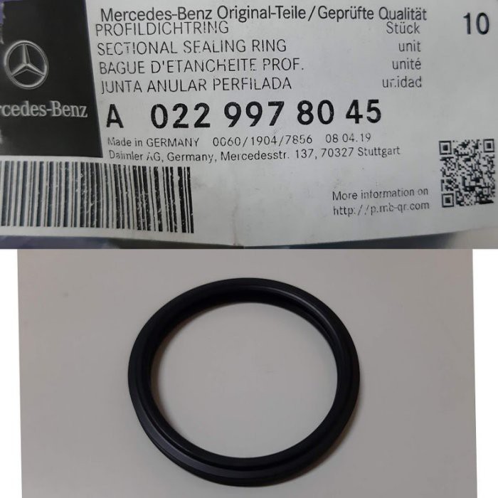 ORIGINAL MERCEDES- BENZ PROFILE SEAL RING A0229978045 W212 E-CLASS ...